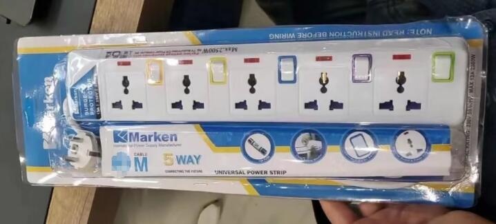 Divider 3 PIN 5 socket POWER STRIP