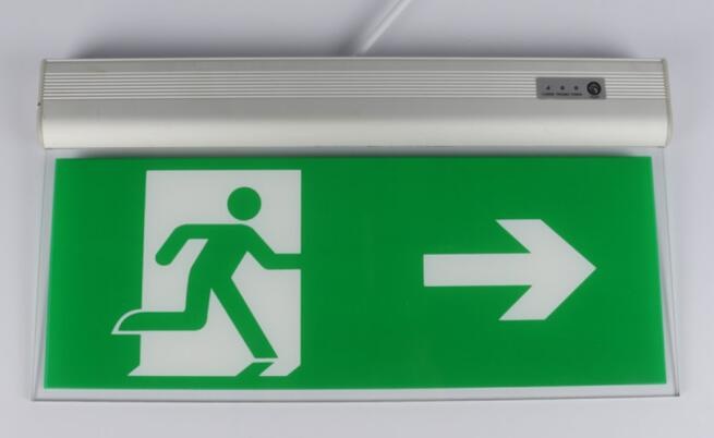 Sign right ,left ,down ,exit emergency indicator