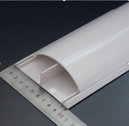PVC half round floor trunking with adhesive